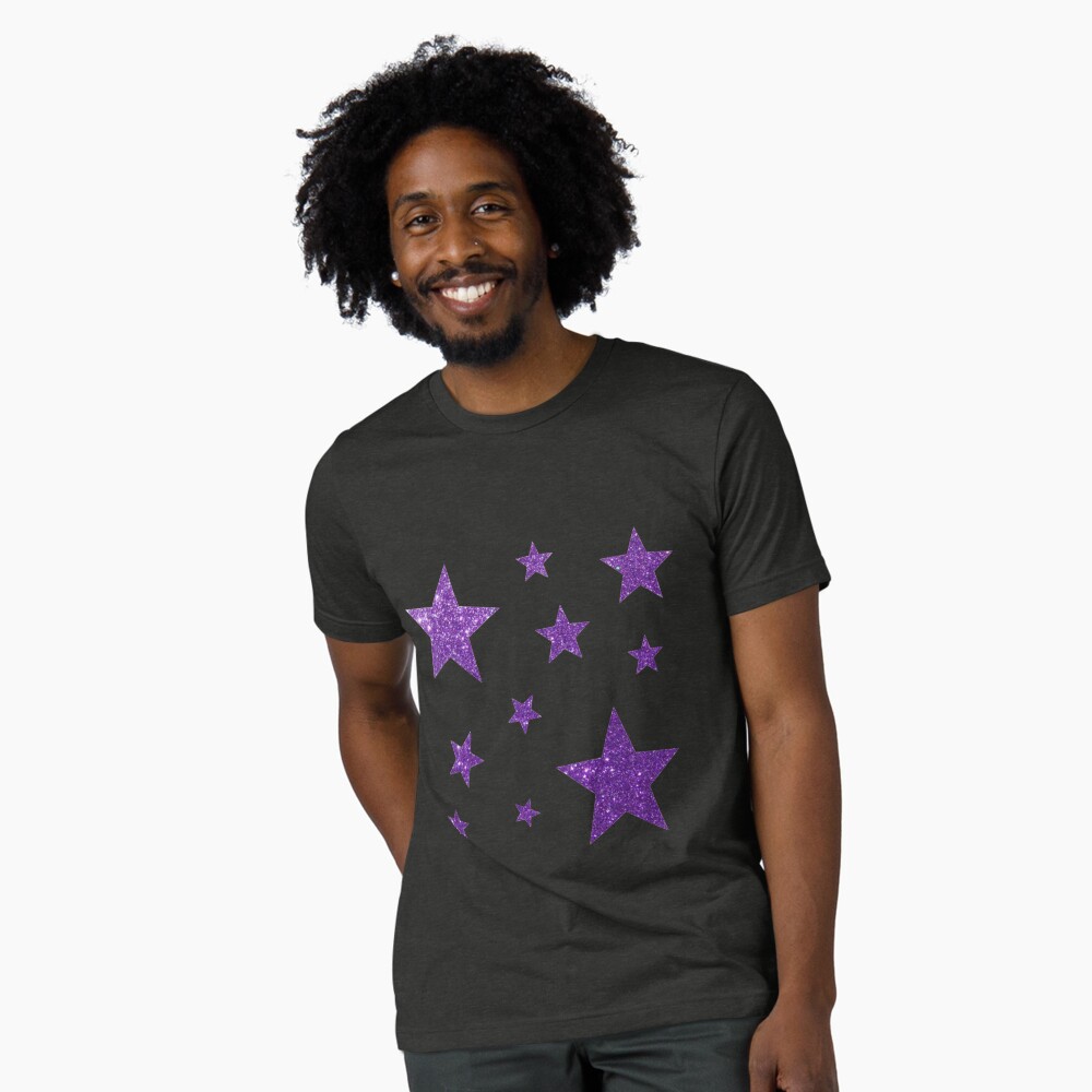 "Purple Faux Glitter Stars" Sticker for Sale by Felicity-K | Redbubble