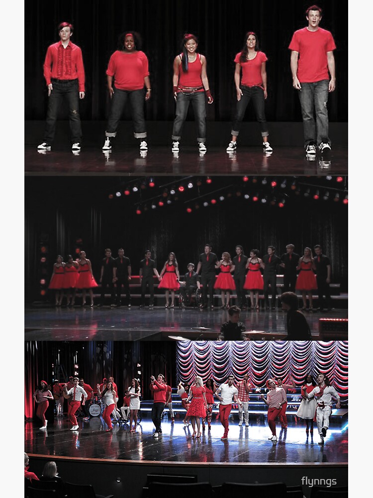 "Glee: Red = Victory" Sticker for Sale by flynngs | Redbubble