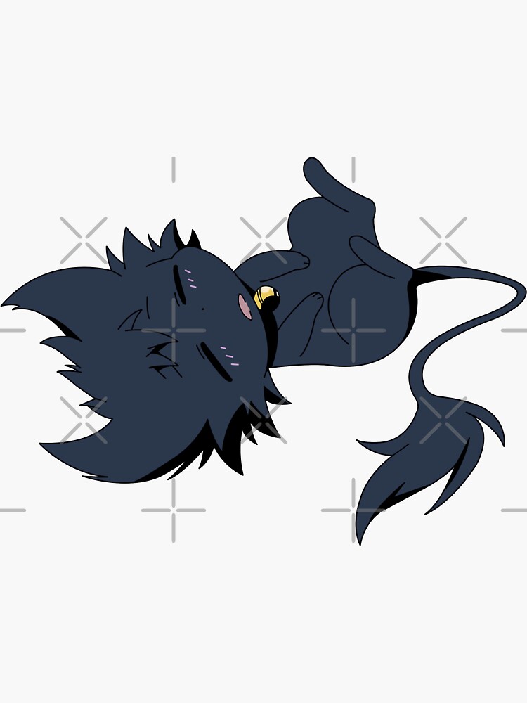 "Servamp Kuro Cute Cat Sleep" Sticker for Sale by oneskyoneland | Redbubble