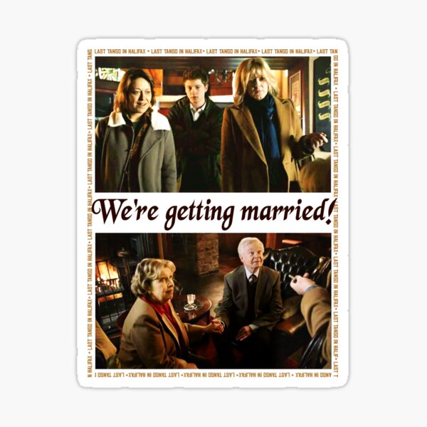"We're getting married!" Sticker by paivihollander | Redbubble