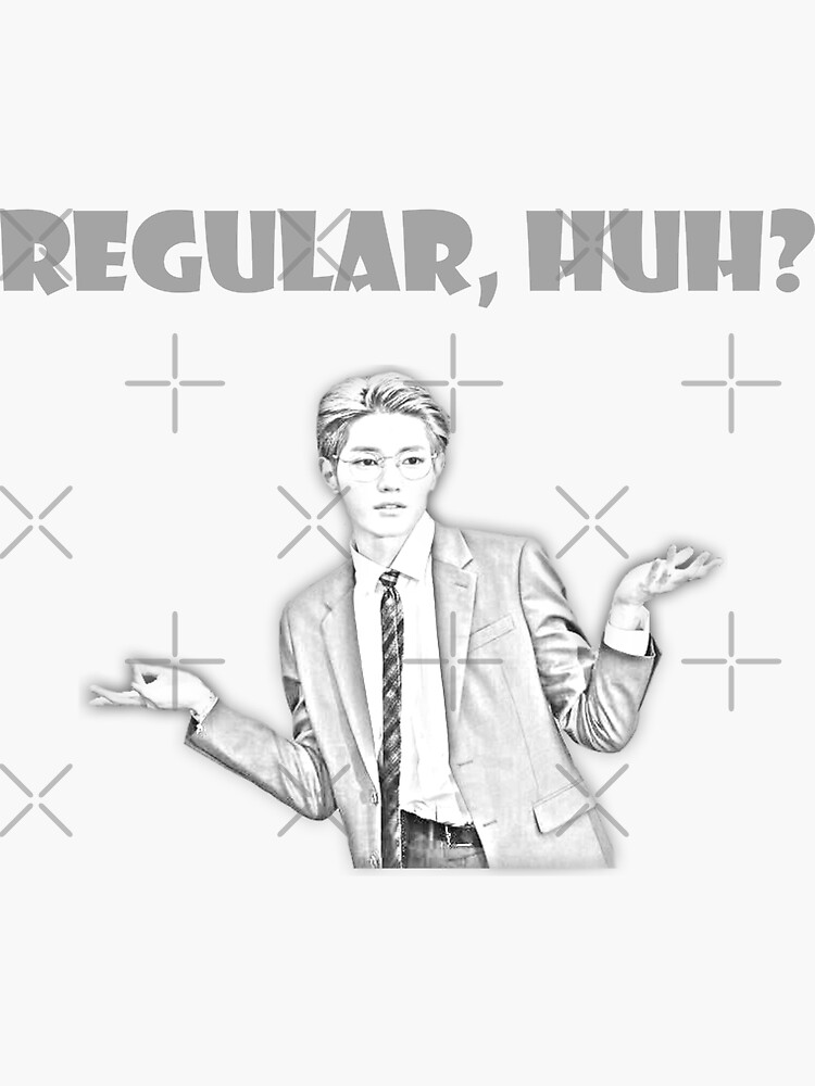 "Regular, Huh? | Taeyong NCT" Sticker by mdoering16 | Redbubble