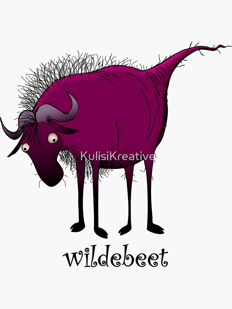 "Wildebeet" Sticker for Sale by KulisiKreative | Redbubble