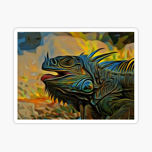 "Iguana" Sticker for Sale by Travelplan | Redbubble