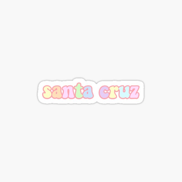 "Santa Cruz" Sticker for Sale by art-by-mel | Redbubble