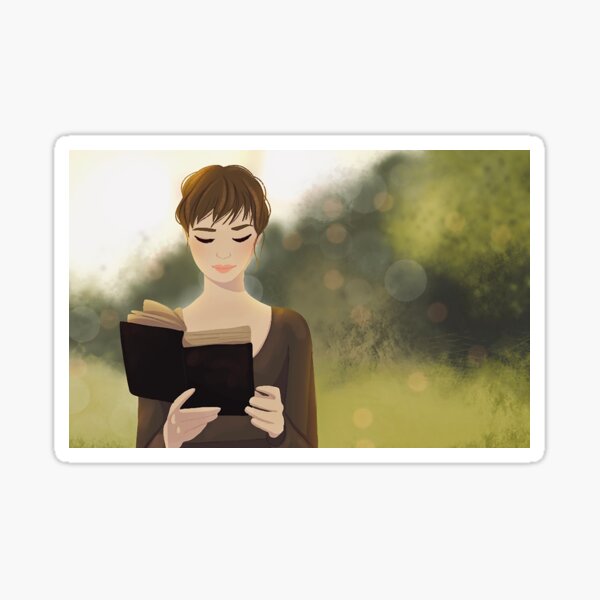 "Lizzy Reading" Sticker for Sale by sparkyman96 | Redbubble