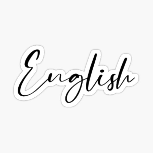 "English" Sticker for Sale by Oreos14 | Redbubble