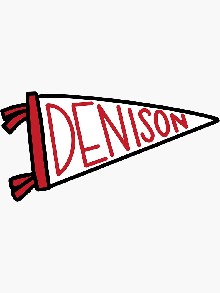 "denison university pennant " Sticker for Sale by ronbonjovi | Redbubble
