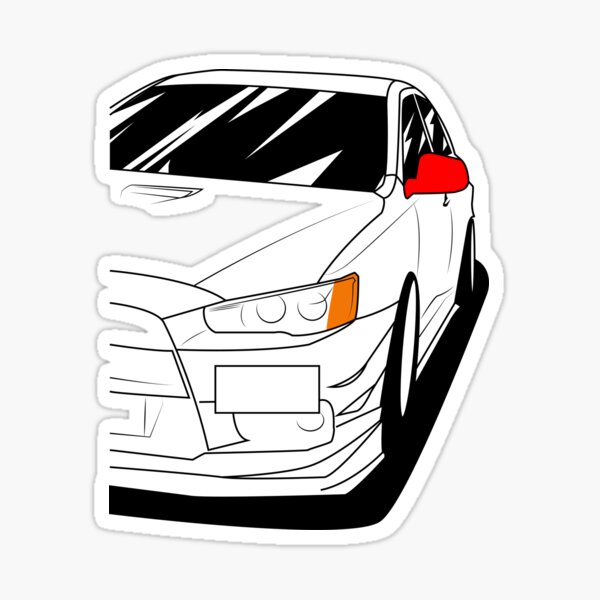 "Lancer Evo X" Sticker for Sale by EtyazaForez | Redbubble