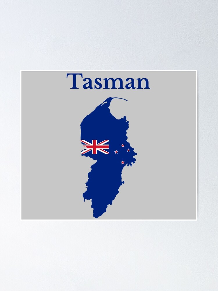 "Tasman District Map , New Zealand Region." Poster for Sale by ...