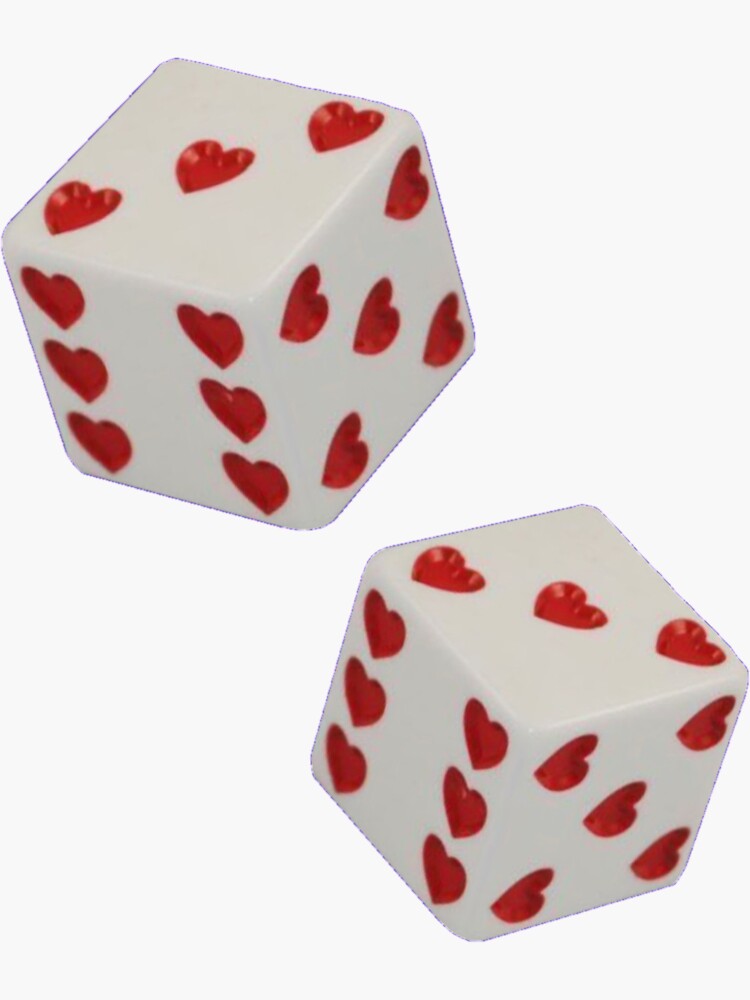 "Heart Dice" Sticker by juderab | Redbubble