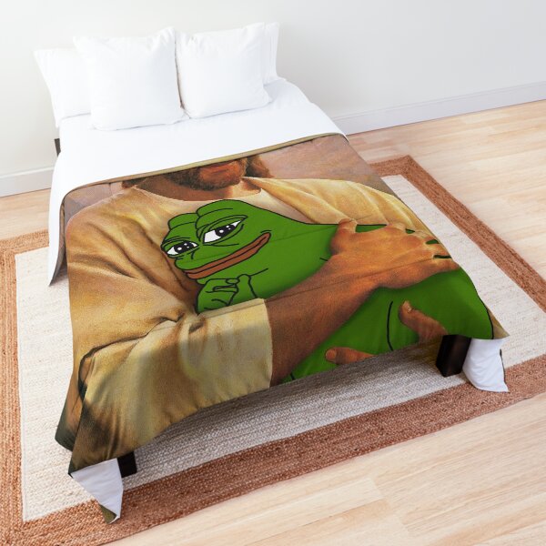 Jesus Pepe Comforters | Redbubble