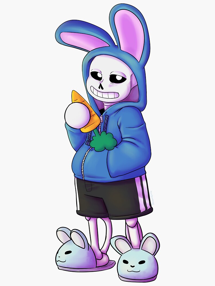 "Bunny hoodie Sans Undertale" Sticker for Sale by ChimeraDitto | Redbubble
