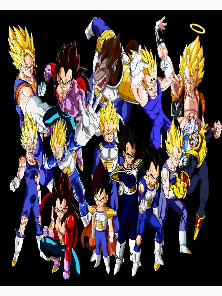 "Different forms of vegeta" Poster by scream1212 | Redbubble