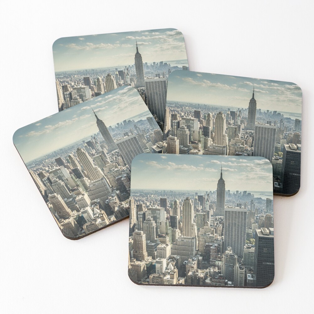 "new york city" Coasters (Set of 4) for Sale by arkhipoff | Redbubble