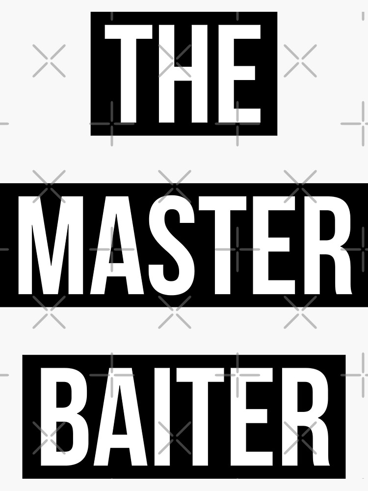 "Master-bate" Sticker for Sale by Zilch-o | Redbubble
