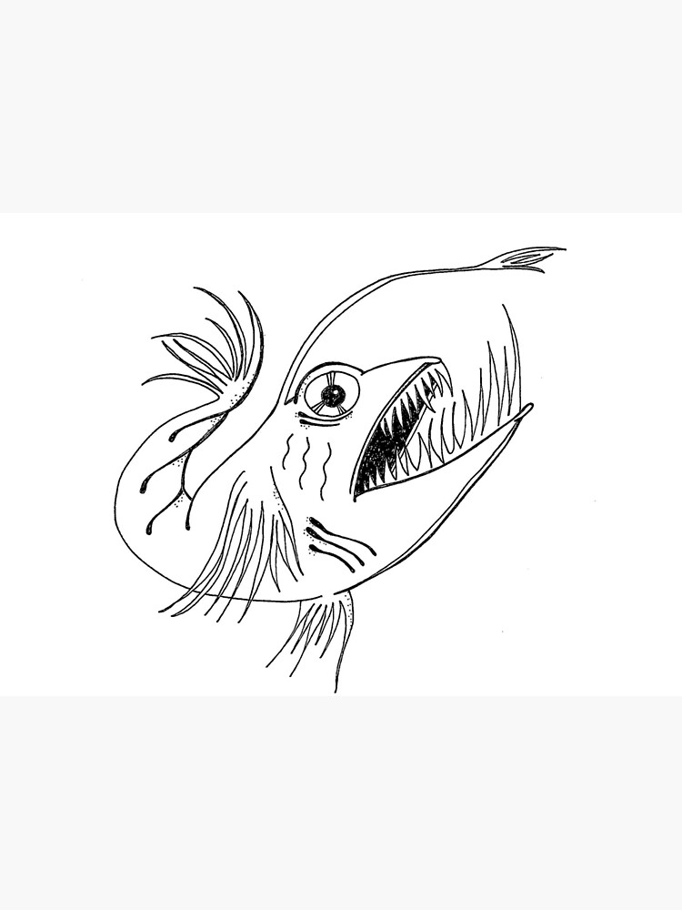 "Open Mouth Abyssal Fish" Poster for Sale by Pezdragon | Redbubble