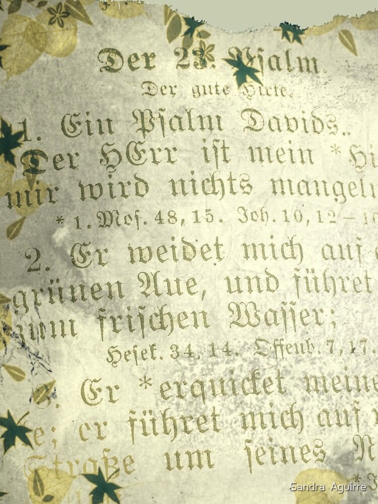 "PSALM 23 IN GERMAN (old parchment)" iPhone Case for Sale by pepperandy ...