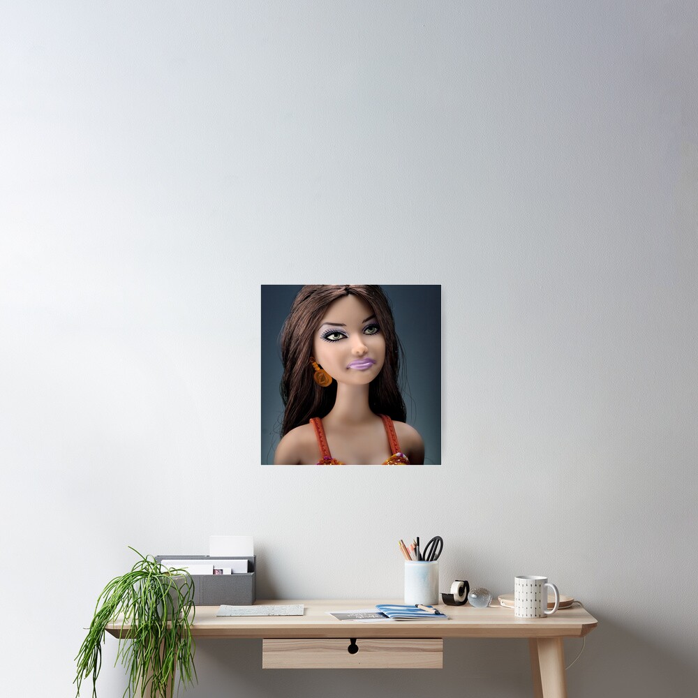 "Angry Barbie portrait original artwork " Poster for Sale by Dikkopf ...
