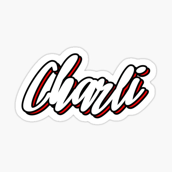 "Charli first name - hand lettering design" Sticker for Sale by sulies ...