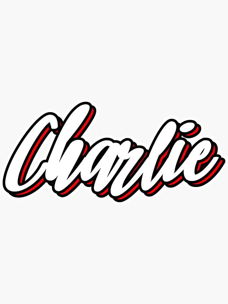 "Charlie first name - hand lettering design" Sticker by sulies | Redbubble