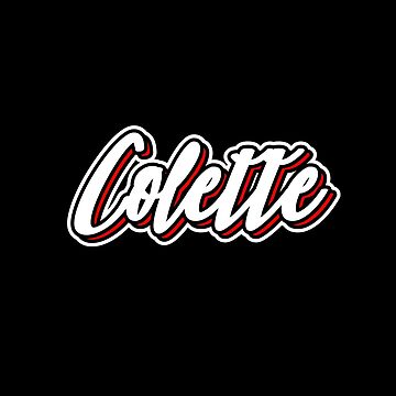 "Colette first name - hand lettering design" Sticker by sulies | Redbubble