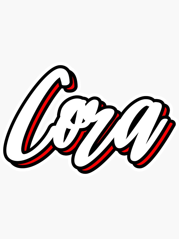 "Cora first name - hand lettering design" Sticker for Sale by sulies ...