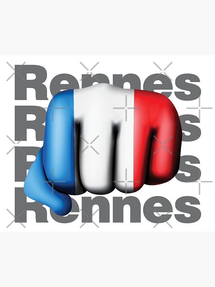 "Strong Rennes French Fist France Flag" Poster by elhefe | Redbubble
