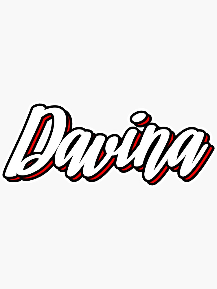 "Davina first name - hand lettering design" Sticker for Sale by sulies ...
