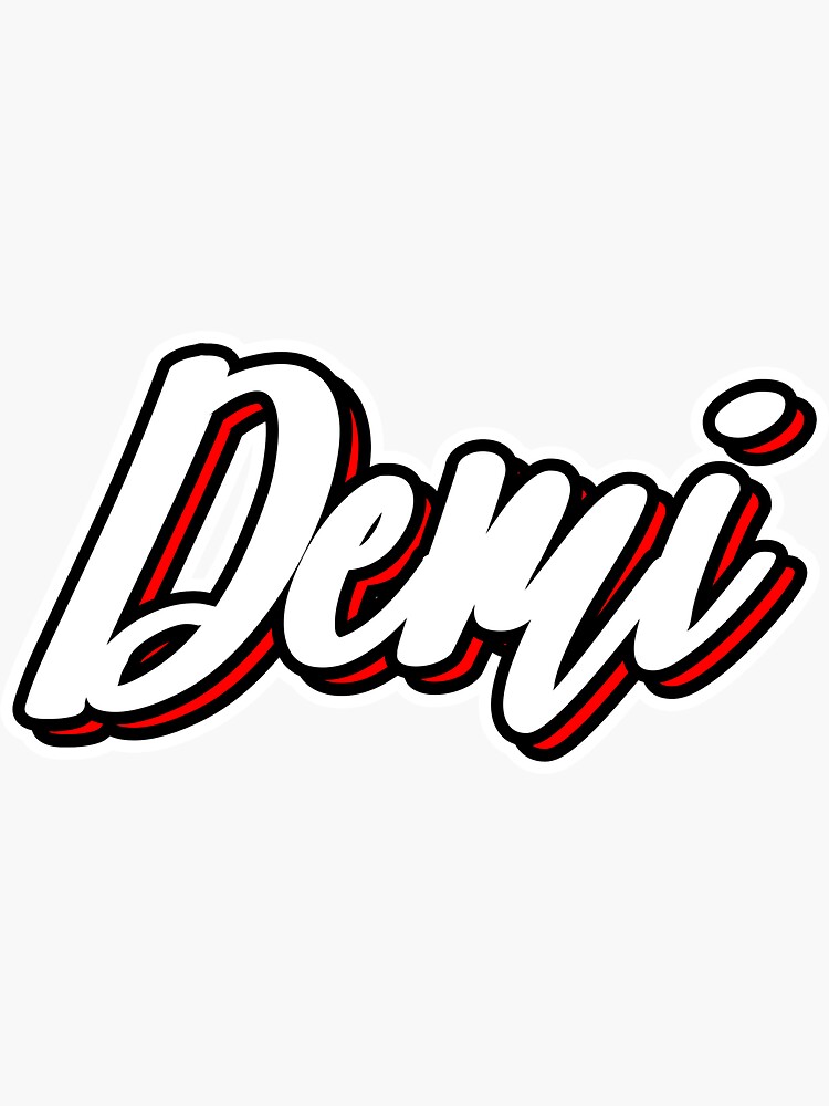 "Demi first name - hand lettering design" Sticker for Sale by sulies ...