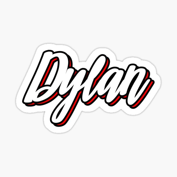 "Dylan's first name - hand lettering design" Sticker for Sale by sulies ...