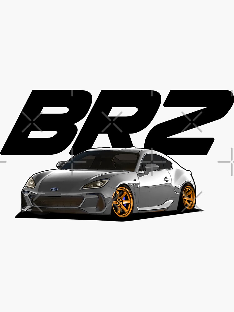 "2022 Subaru BRZ Grey" Sticker for Sale by Woreth | Redbubble