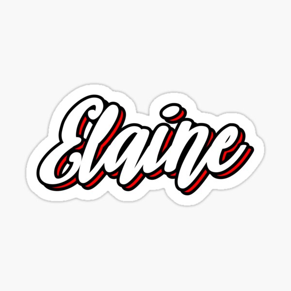 "Elaine first name - hand lettering design" Sticker for Sale by sulies ...
