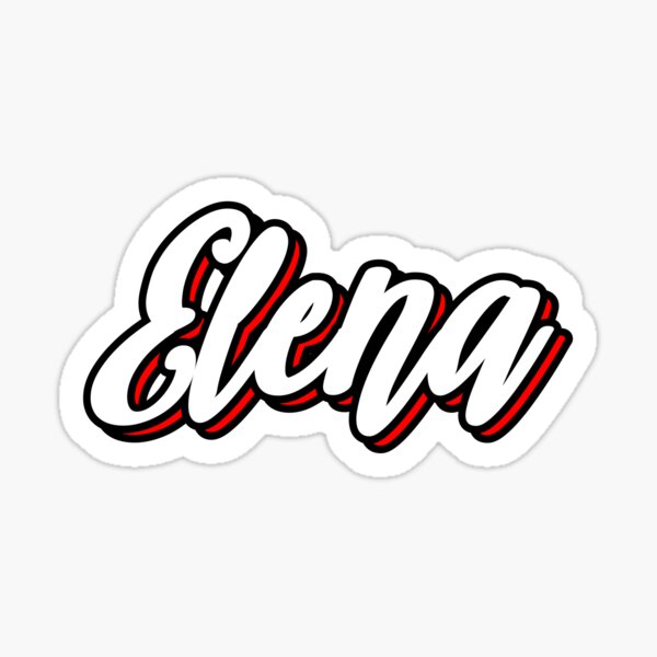 Pegatina «Nombre de Elena - diseño de letras a mano» de sulies | Redbubble