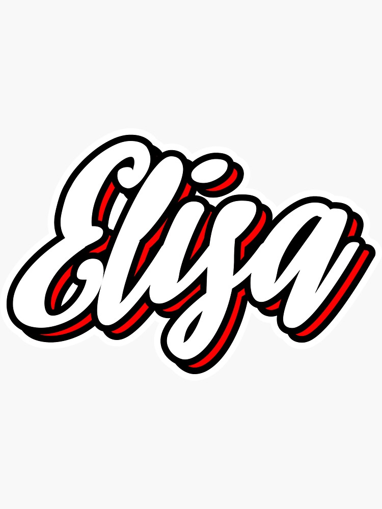 Pegatina «Elisa nombre - diseño de letras a mano» de sulies | Redbubble