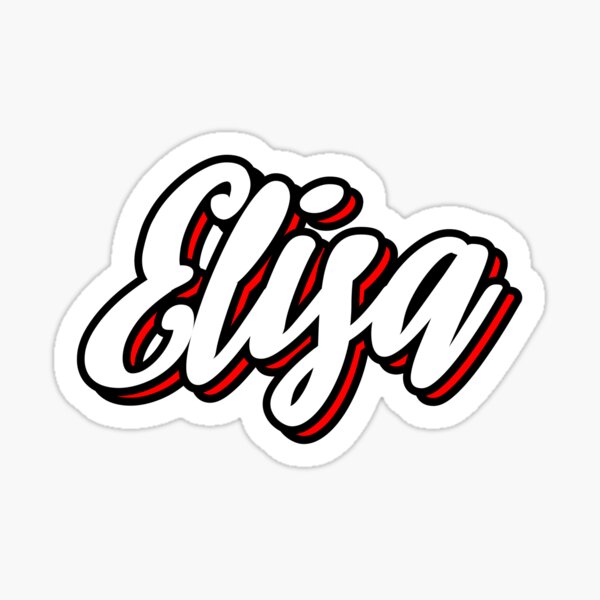 Pegatina «Elisa nombre - diseño de letras a mano» de sulies | Redbubble