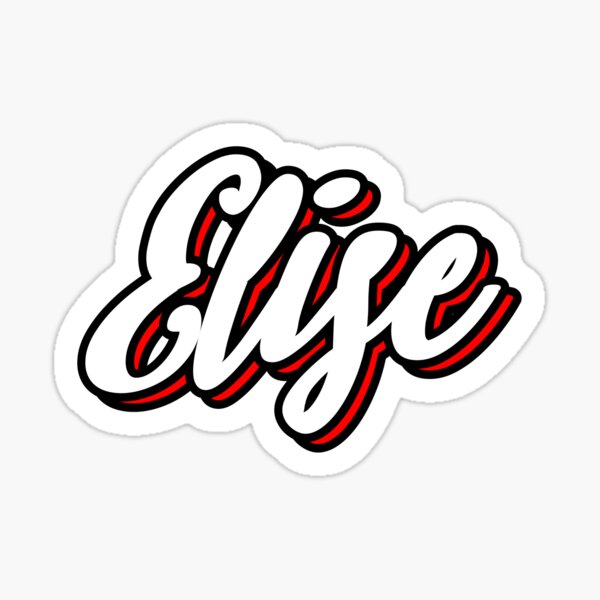 Pegatina «Elise nombre - diseño de letras a mano» de sulies | Redbubble
