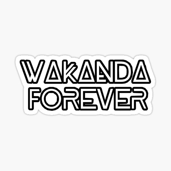 "Wakanda Forever (White theme)" Sticker for Sale by KirkyEdits | Redbubble