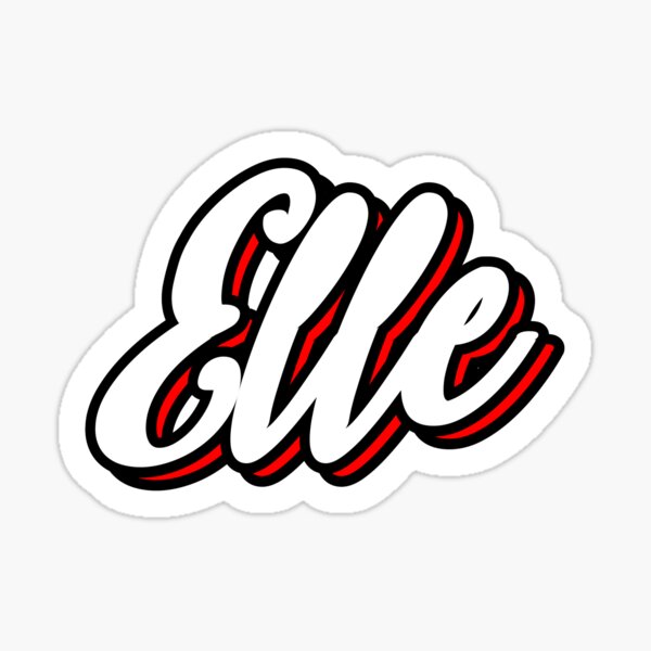 Pegatina «Elle nombre - diseño de letras a mano» de sulies | Redbubble