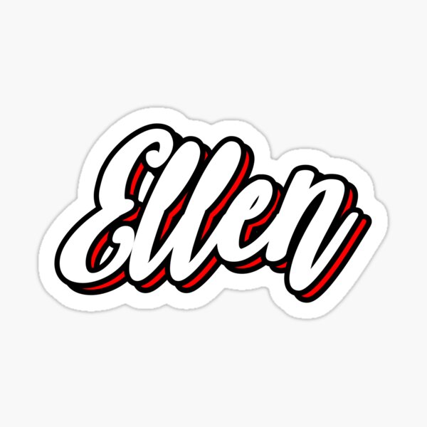 "Ellen first name - hand lettering design" Sticker by sulies | Redbubble