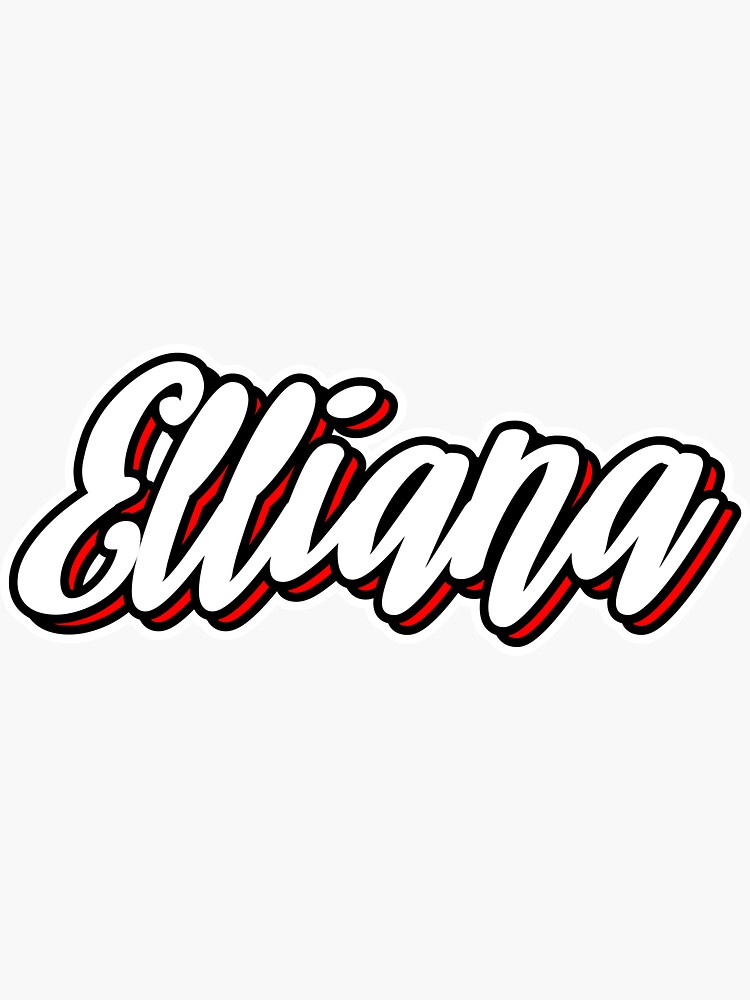 "Elliana first name - hand lettering design" Sticker for Sale by sulies ...