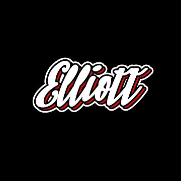"Elliott first name - hand lettering design" Sticker by sulies | Redbubble