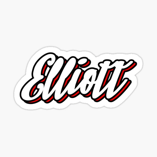 "Elliott first name - hand lettering design" Sticker by sulies | Redbubble