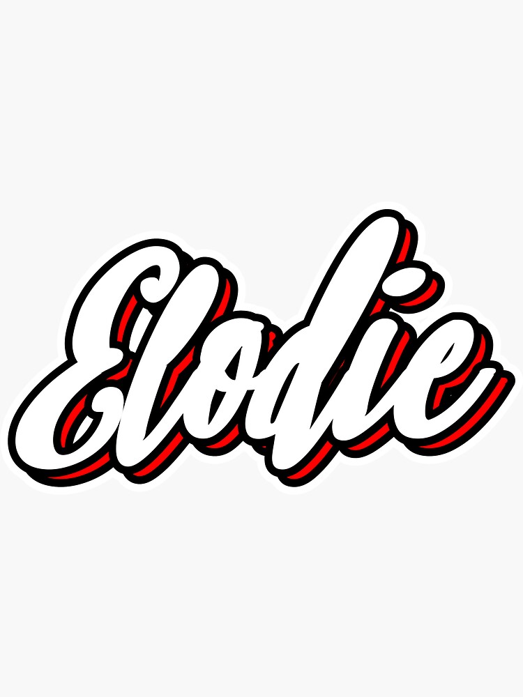 "Elodie first name - hand lettering design" Sticker for Sale by sulies ...
