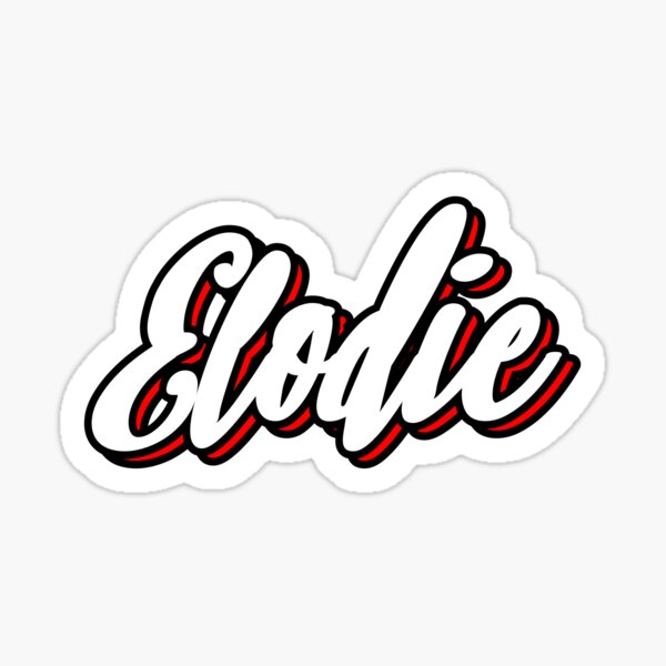 "Elodie first name - hand lettering design" Sticker for Sale by sulies ...