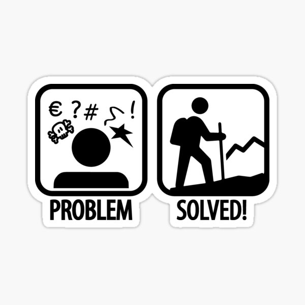 "Problem, solved! " Sticker by nektarinchen | Redbubble