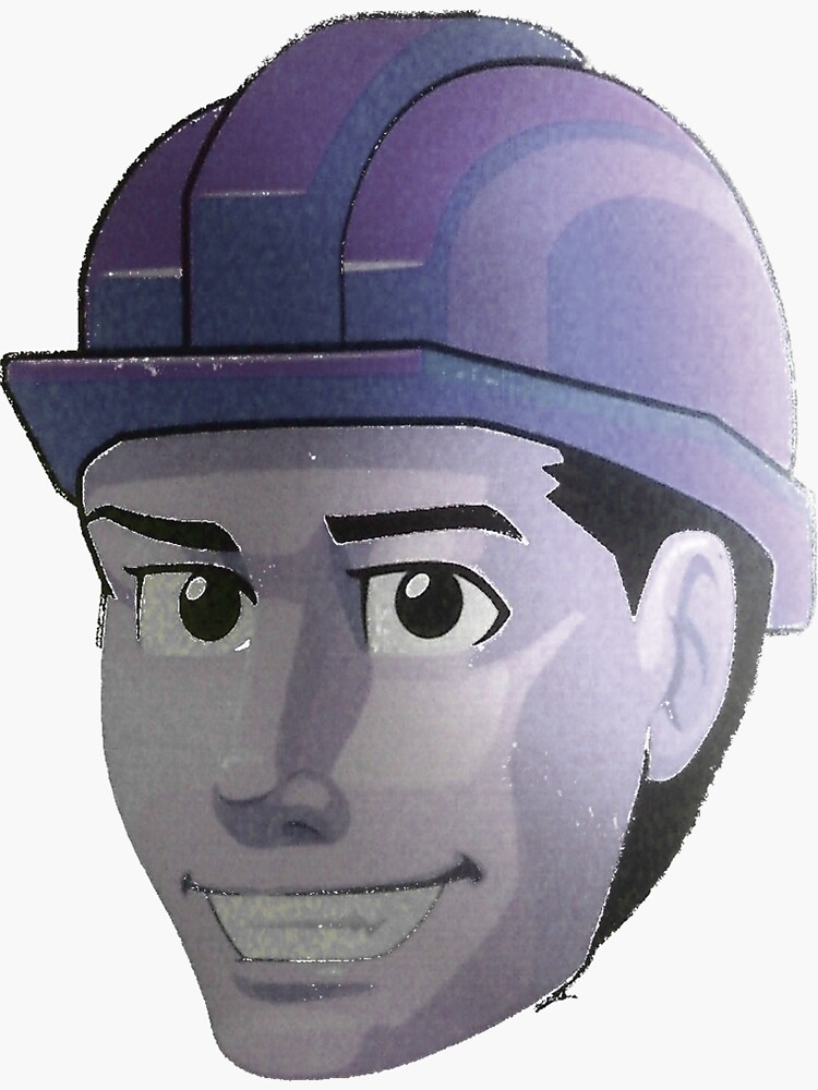 "Hard Hat Grin..........." Sticker by hurlz | Redbubble