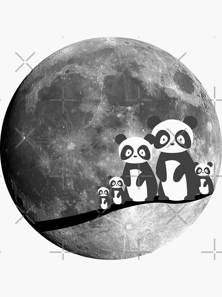 "Hello panda family" Sticker by justjanetvos | Redbubble