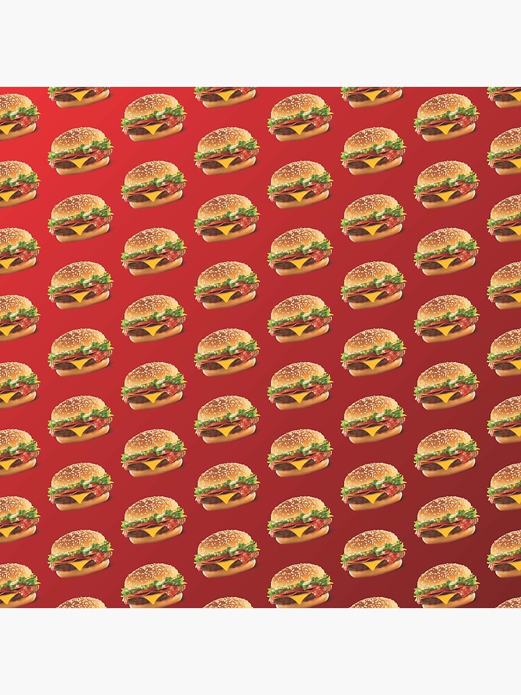 "Burger Pattern Dark Red" Poster for Sale by llier4 | Redbubble