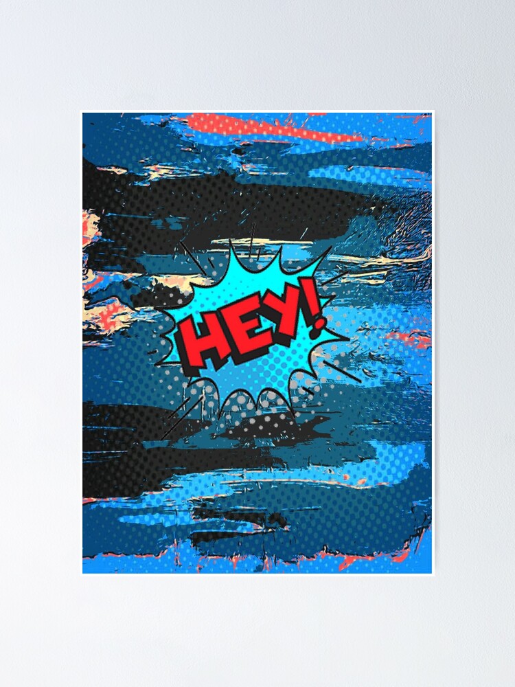 "Hey – Typography" Poster by tanyazevallos | Redbubble