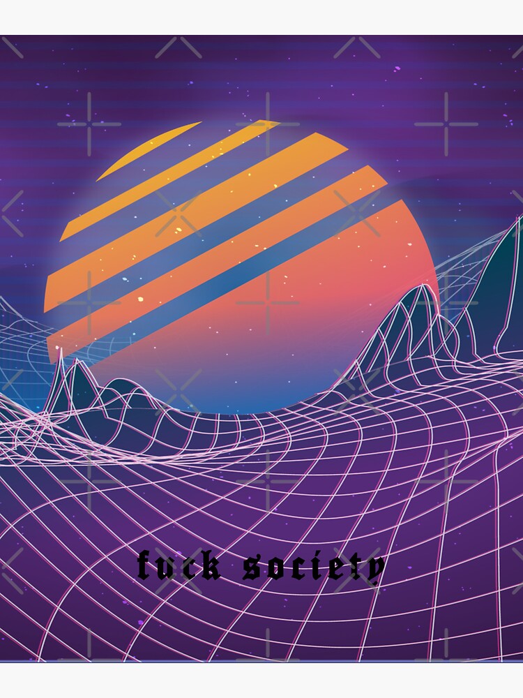 "Vaporwave sad sad aesthetic streetwear" Sticker by Nelt123 | Redbubble